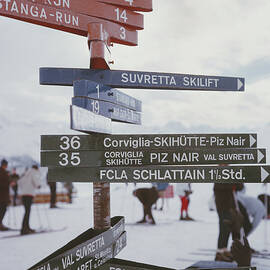 Skiers In St. Moritz #1 by Slim Aarons