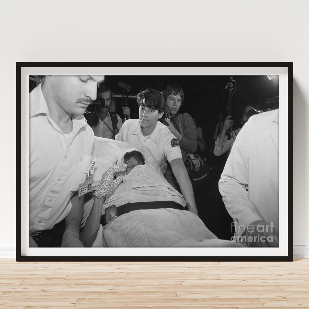 Michael Jackson Wheeled Into Hospital Poster by Bettmann - Photos.com