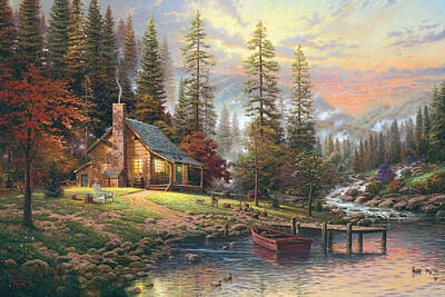 Thomas Kinkade Wall Art for Sale by Thomas Kinkade