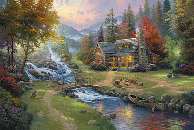 Thomas Kinkade Wall Art for Sale by Thomas Kinkade